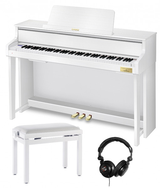 Casio GP 310 Blanc mat Grand Hybrid Celviano pack premium - Dorélami